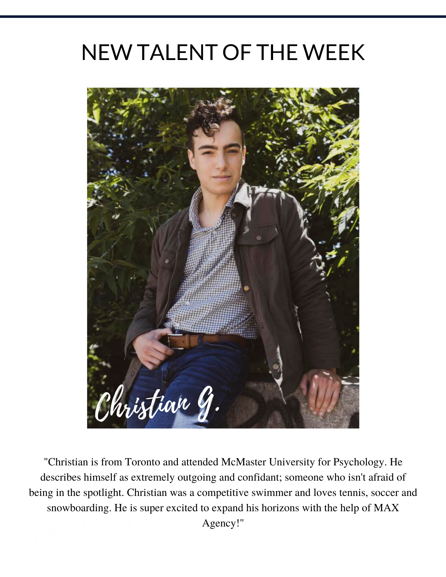 New Talent Alert | MAX Agency